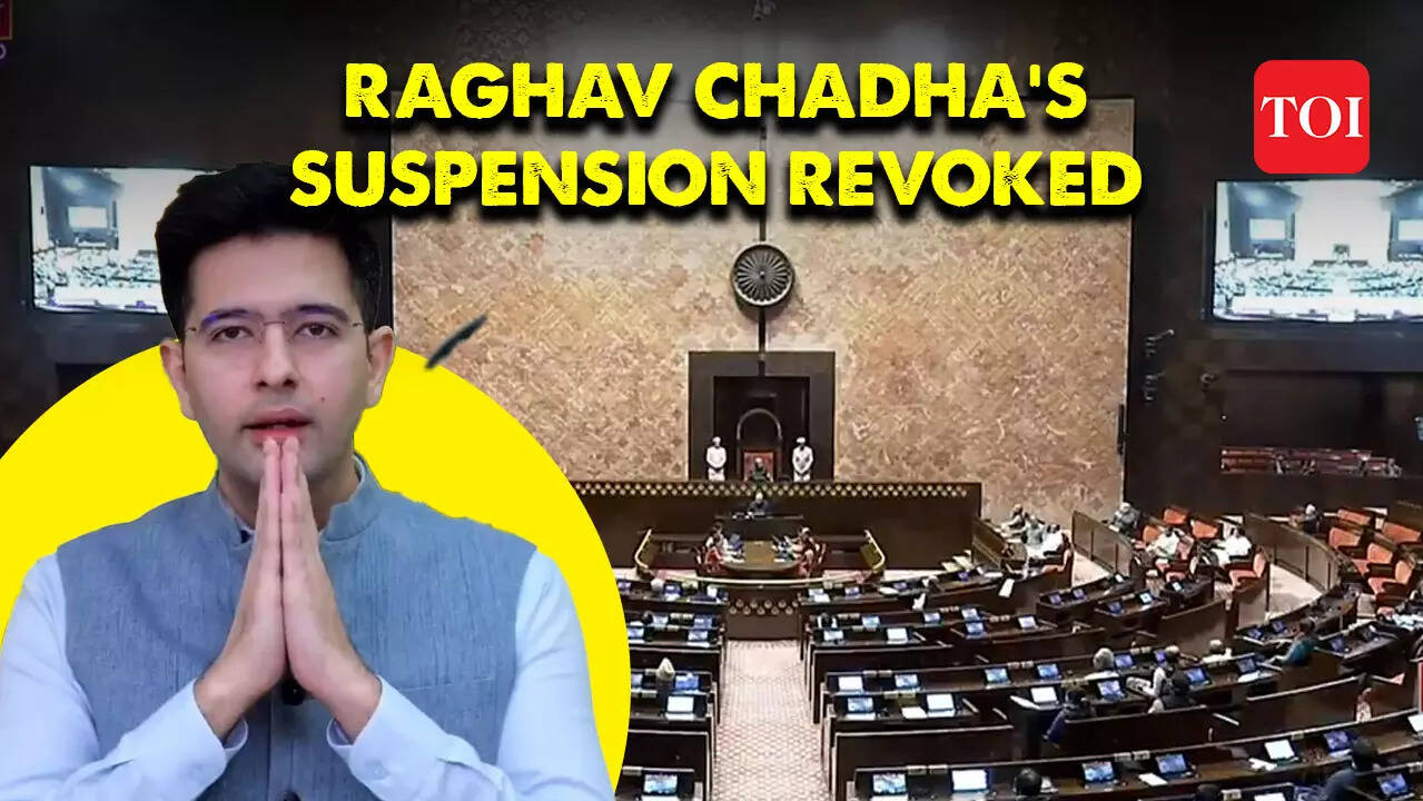 'I am happy that my suspension has been revoked' says Raghav Chadha