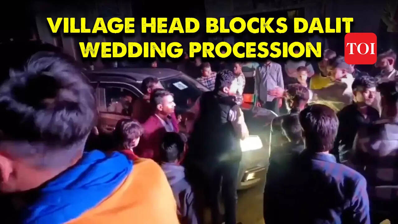 Caught on cam: Village head blocks dalit wedding procession in UP's ...