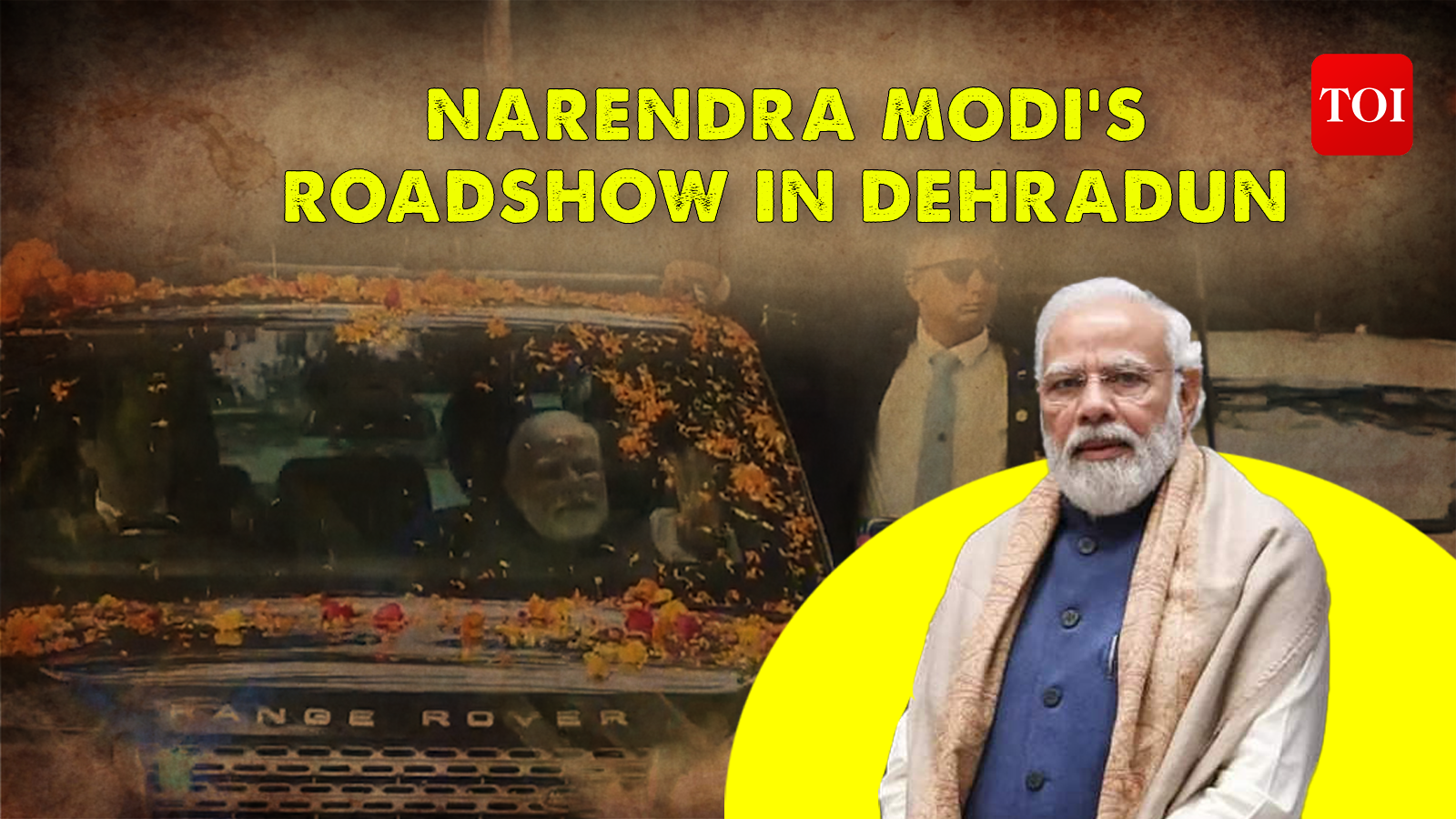 Watch: PM Narendra Modi's mega roadshow draws massive crowd in ...