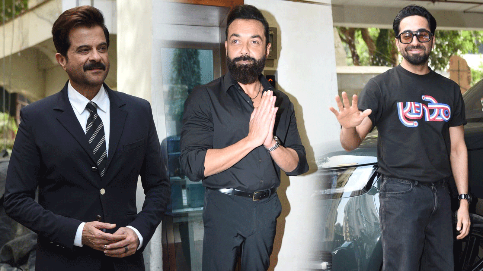 Anil Kapoor, Bobby Deol, Ayushmann Khurrana get papped outside a ...