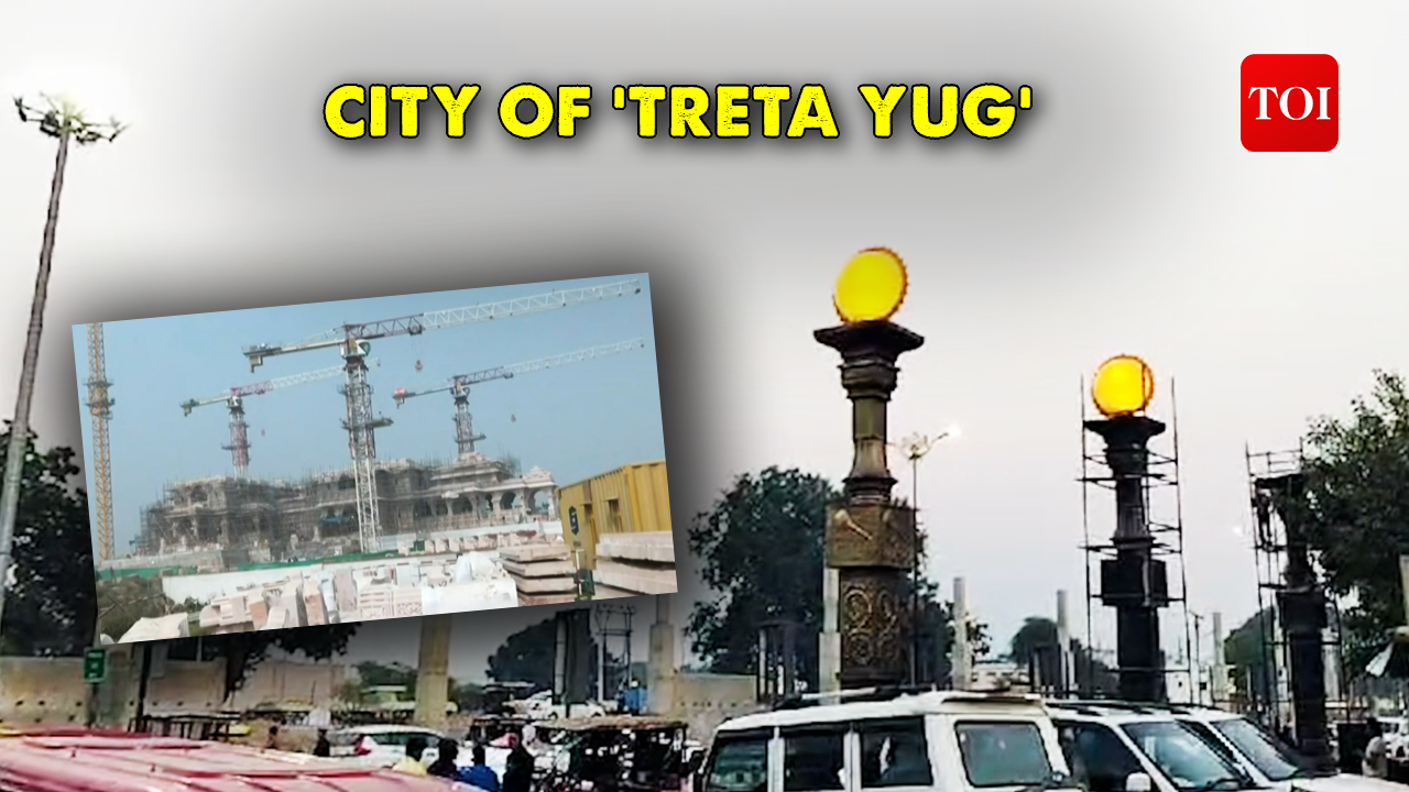 'Surya Stambhs' erected as work continues to transform Ayodhya into a ...