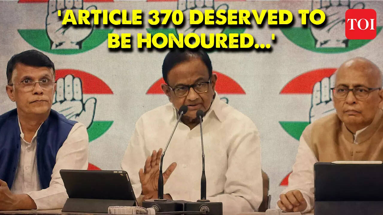 ‘Article 370 deserved to be honoured until it was…’: Congress leader P Chidambaram