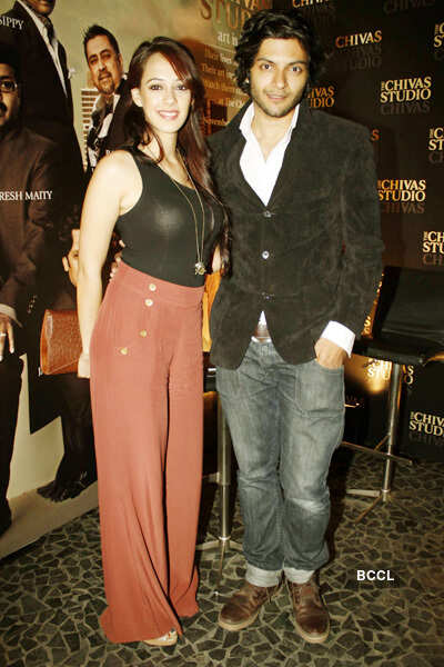 Hazel Keech and Ali Fazal at Chivas Studio preview