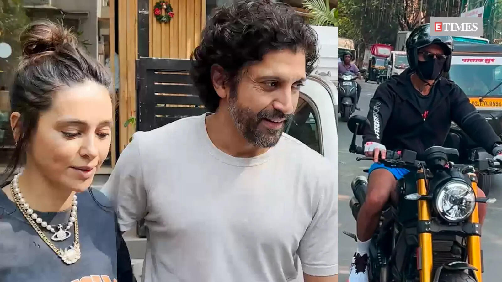 Farhan Akhtar, Shibani Dandekar step out for a lunch date with friends ...