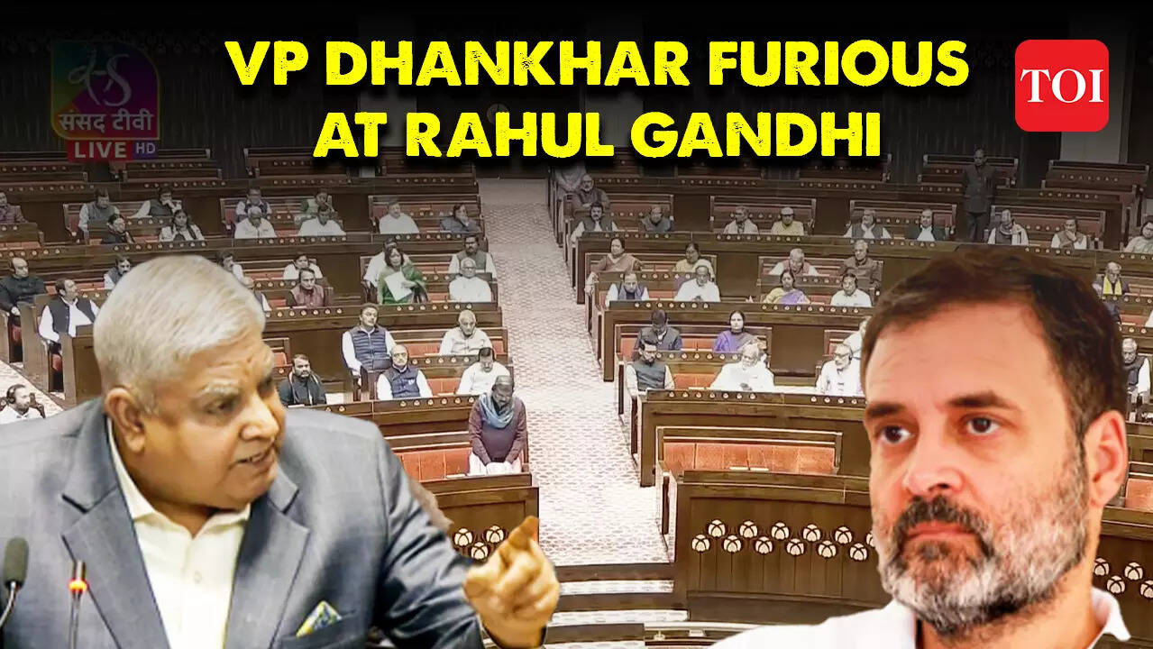 “You demean me, insult me…” VP Dhankhar furious at Rahul Gandhi as he films TMC MP mimicking him
