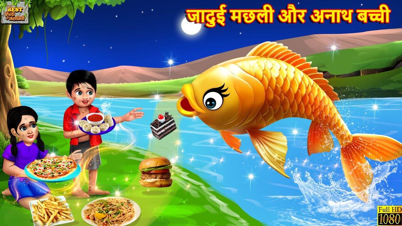 Latest Children Hindi Story 'Jadui Machli Aur Anath Bacchi' For Kids ...