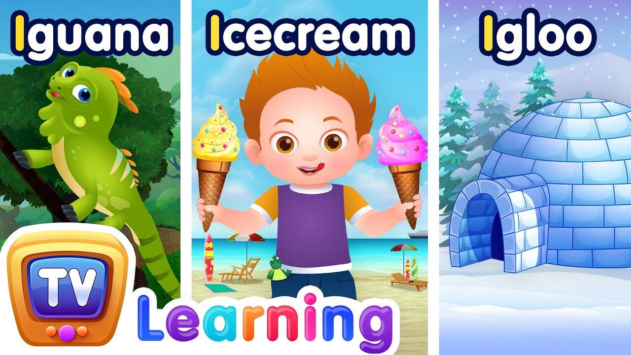 English Nursery Rhymes: Kids Video Song in English 'Letter 'I''