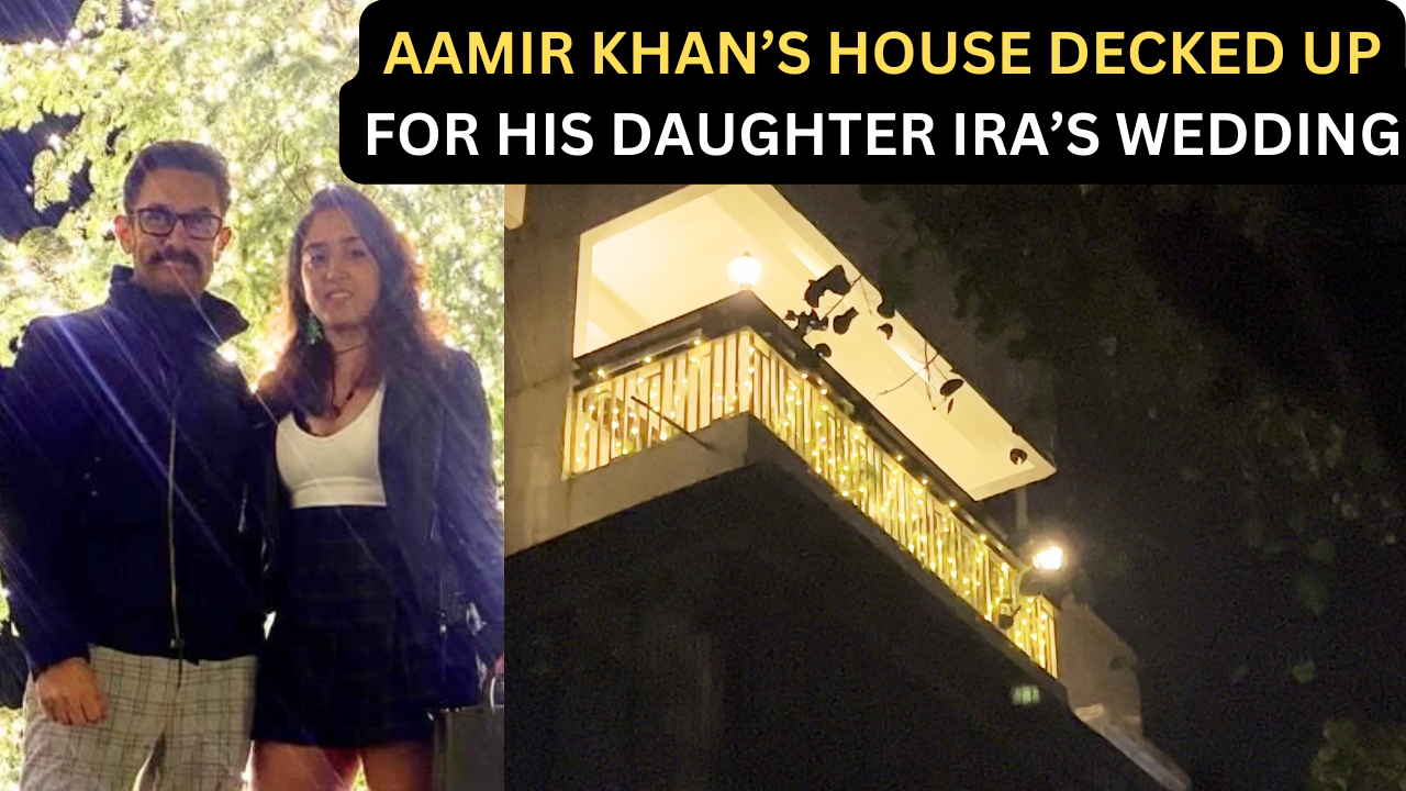 Aamir Khan’s house gets lit up ahead of his daughter Ira Khan’s wedding ...