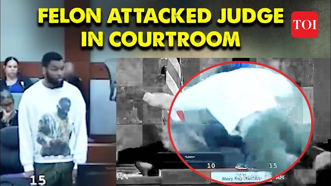 Viral video: Three-time felon attacked Nevada Judge Mary Kay Holthus inside the courtroom | US
