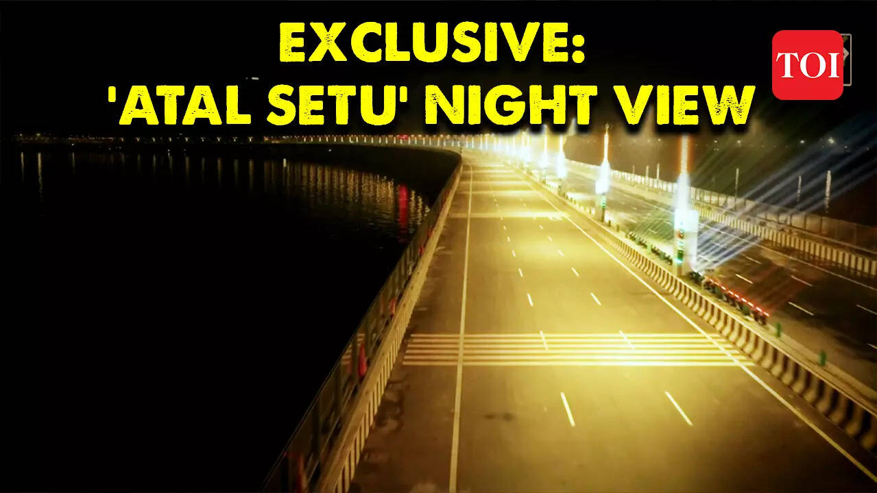 Riveting night view of India’s longest Sea bridge in Mumbai, ‘Atal Setu’