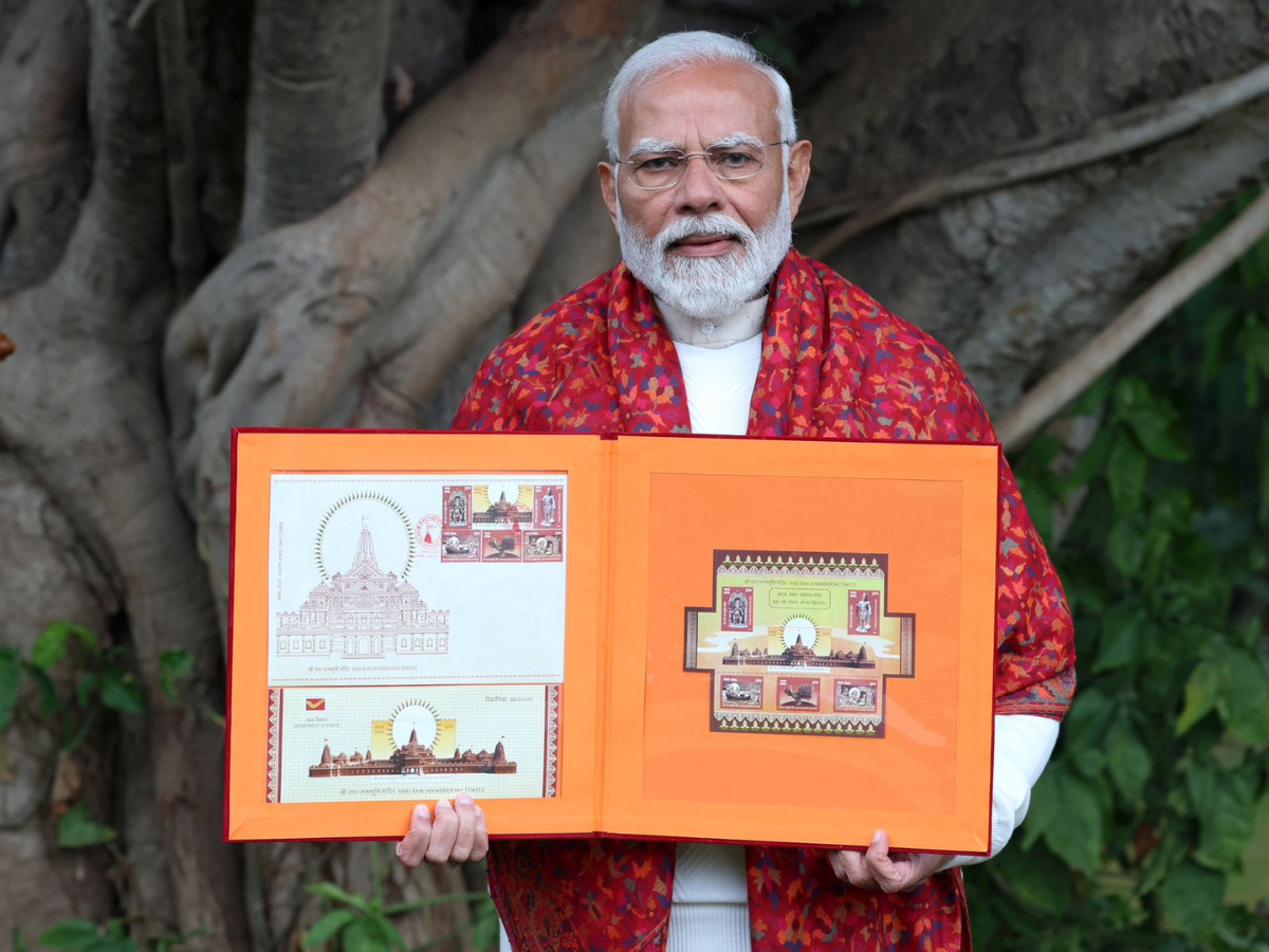 PM Modi releases postal stamp on Ayodhya Temple ahead of ‘Pran Pratishtha’ ceremony