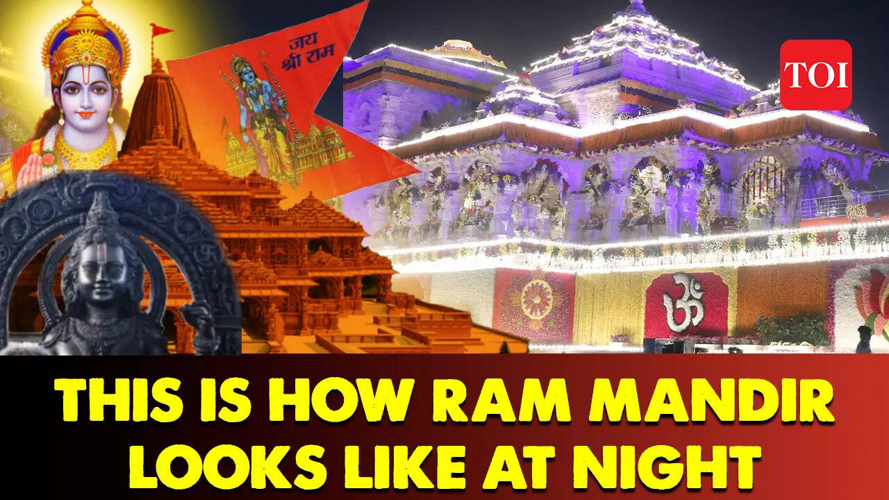 Watch: Ayodhya Ram Mandir Mesmerizing Night View