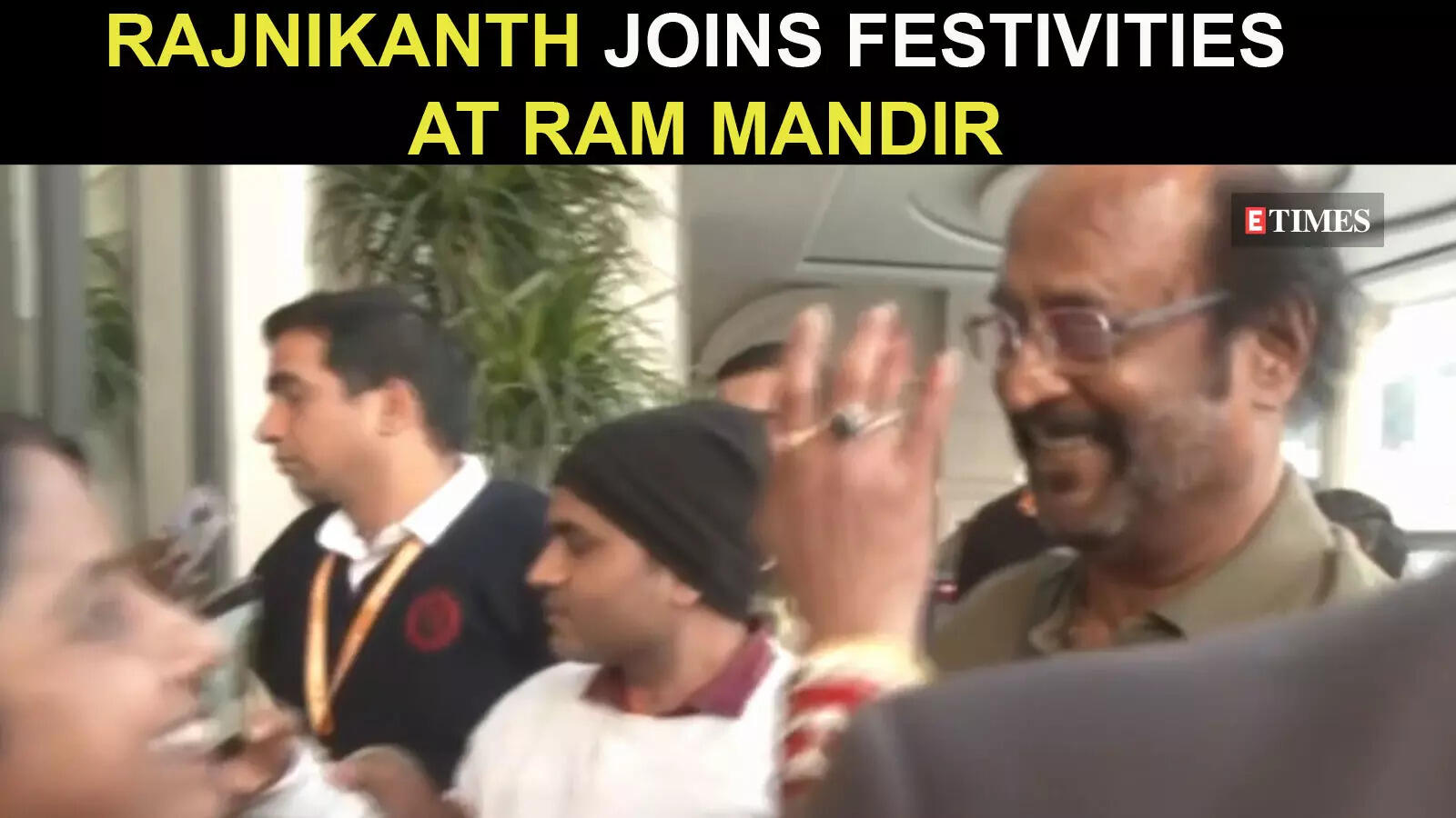 Rajnikanth steps into Ayodhya for Ram Mandir Pran Pratishtha ceremony