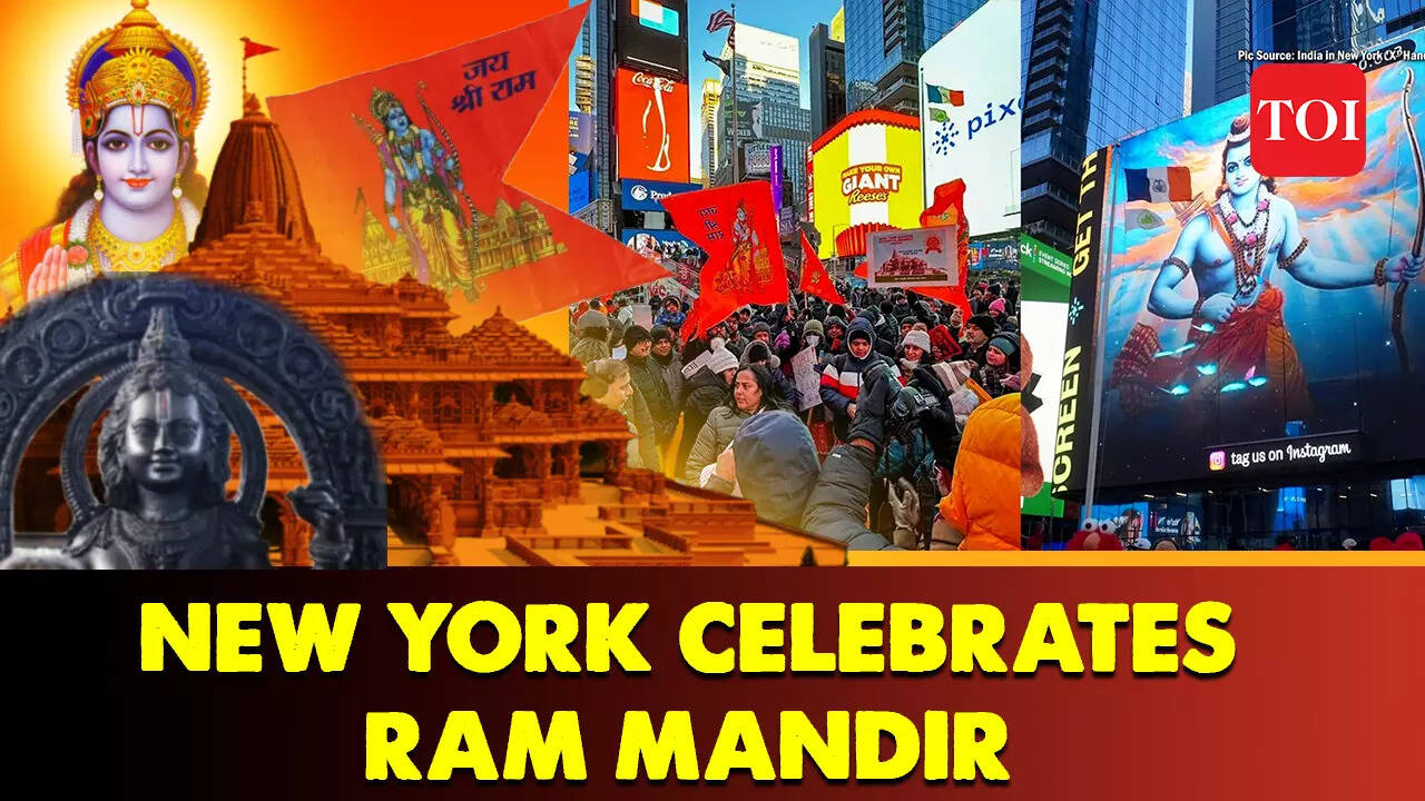 Indian diaspora illuminates New York’s Times Square to celebrate Pran ...