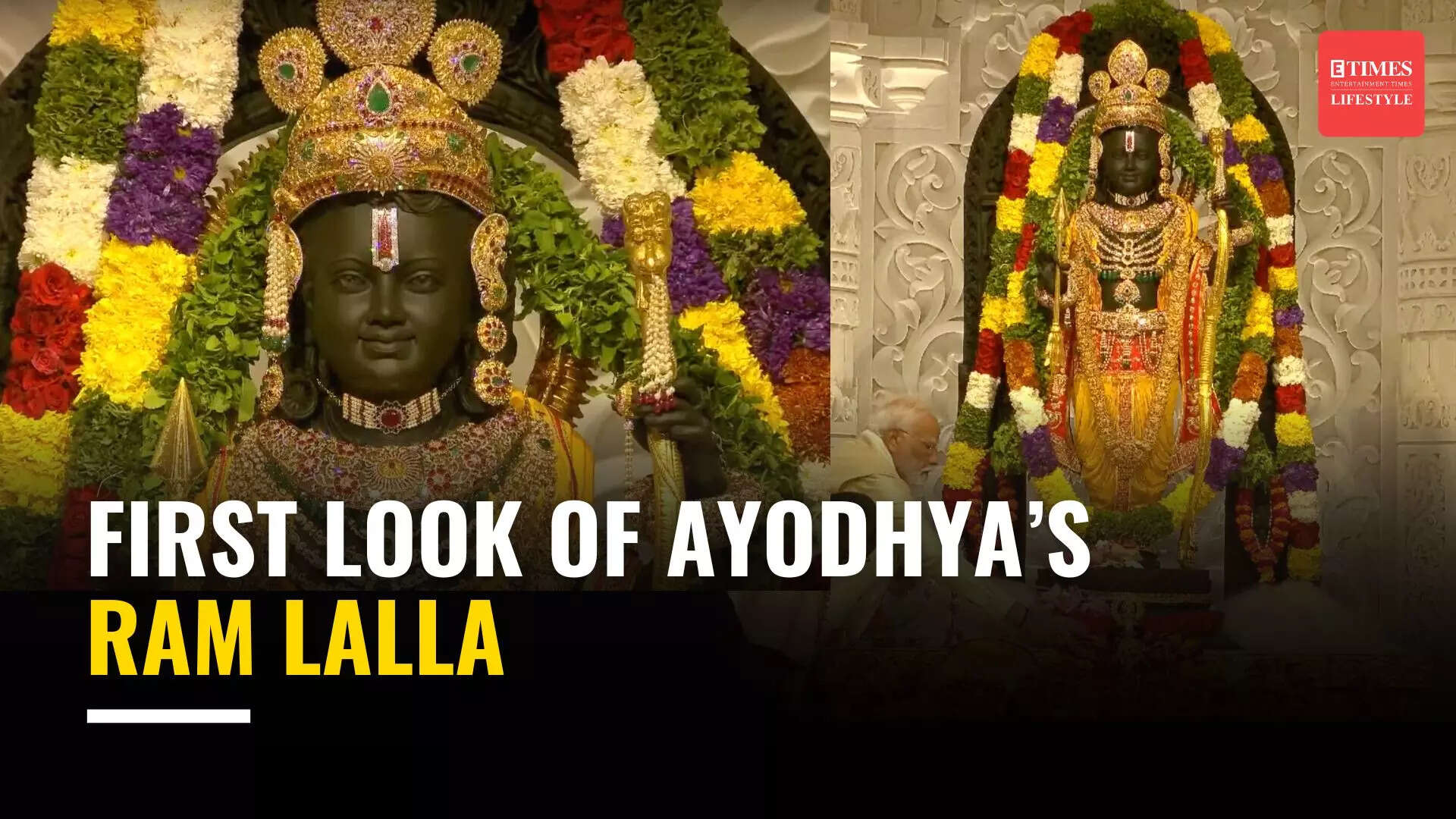 First visuals of Ram Lalla in Ayodhya after historic Pran Pratishtha ...