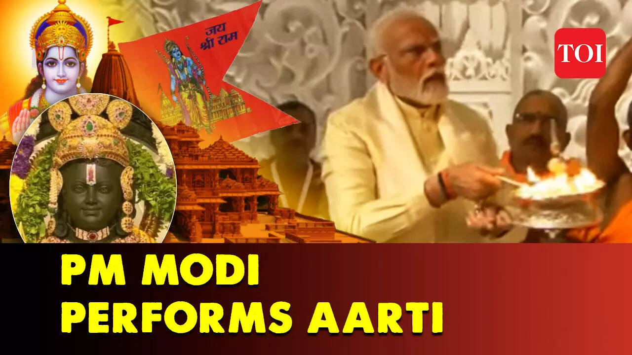 PM Modi performs first Aarti at Ayodhya Ram Mandir