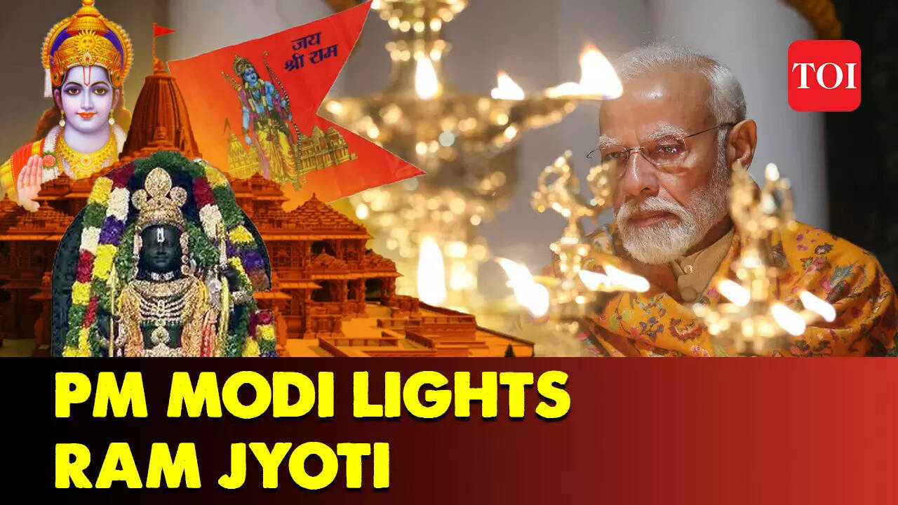 Watch PM Modi lights Ram Jyoti at his home says everyone should light ...
