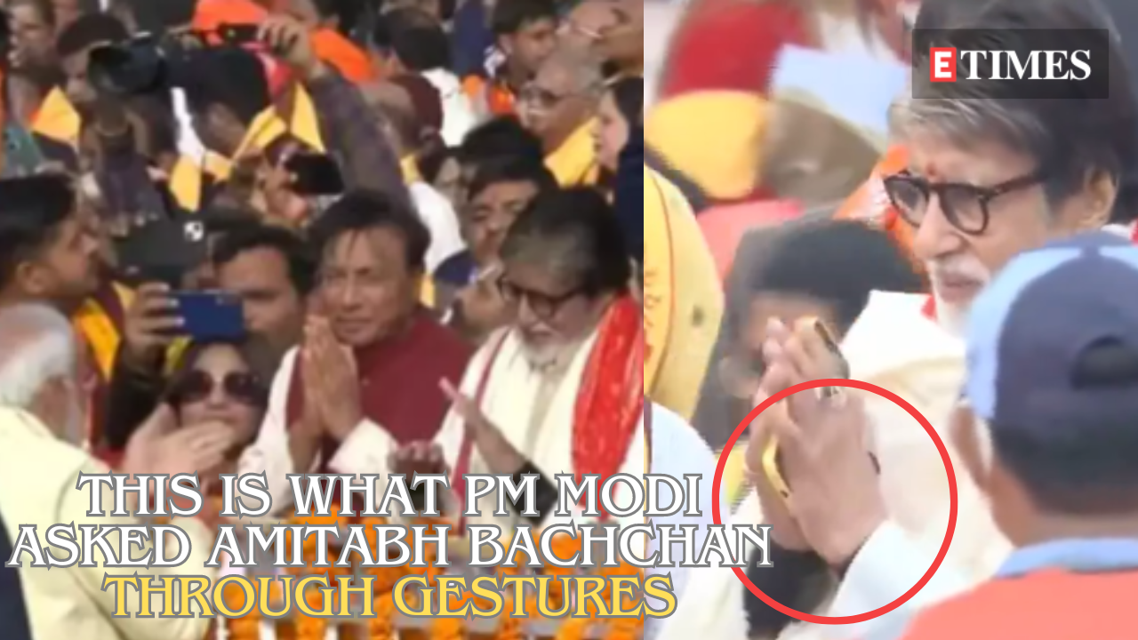 PM Narendra Modi enquires about Amitabh Bachchan's bandaged hand as he ...