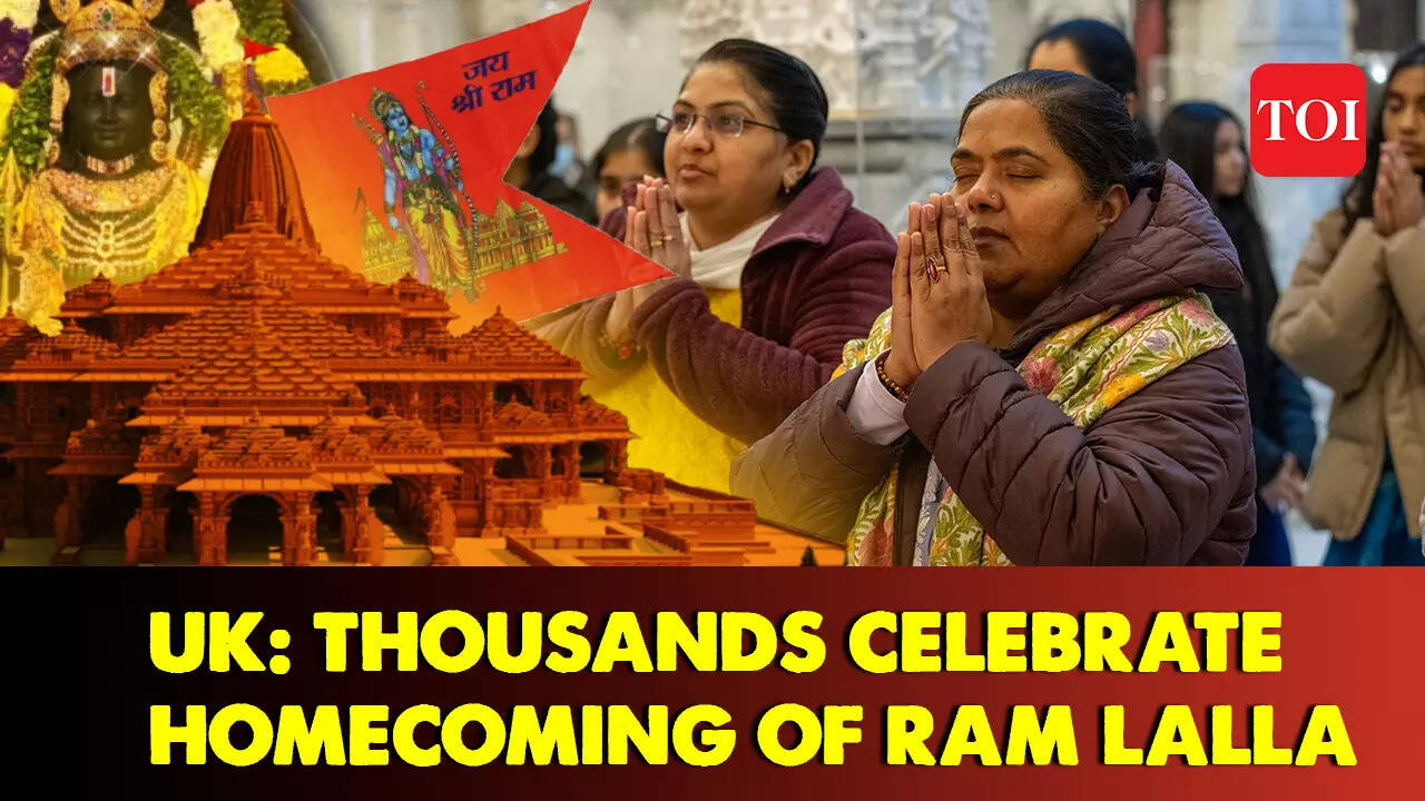 UK: Thousands of devotees brave cold to welcome Lord Ram on ...