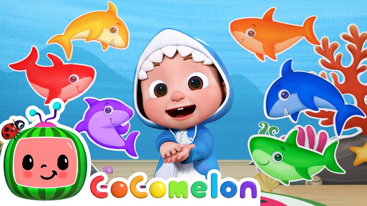 English Kids Poem: Nursery Song in English 'Baby Shark - Learns Colors'