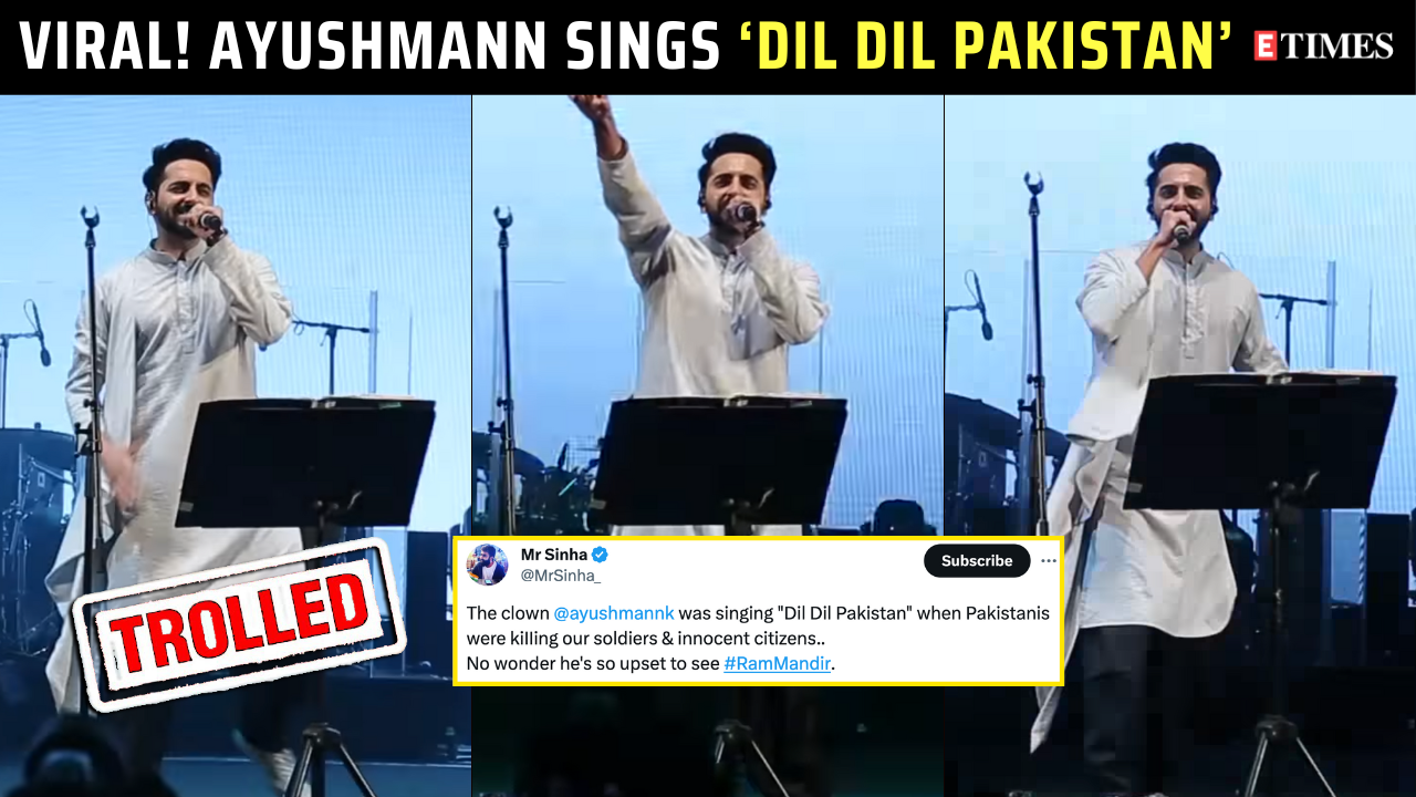 Ayushmann Khurran sings 'Dil Dil Pakistan' in viral video; netizens react Ayushmann Khurran sings 'Dil Dil Pakistan' in viral video; netizens react