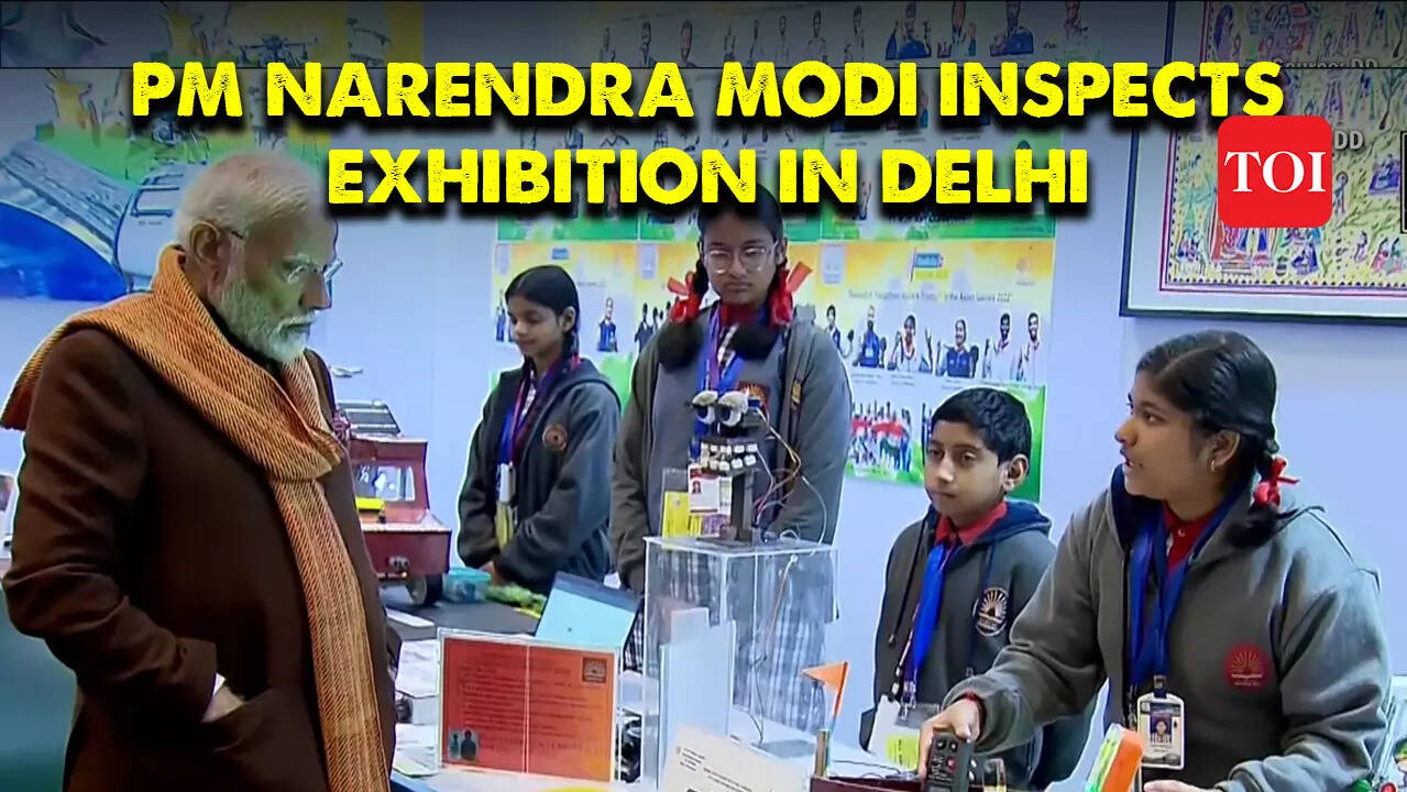 PM Narendra Modi inspects exhibition at Bharat Mandapam in Delhi ahead ...