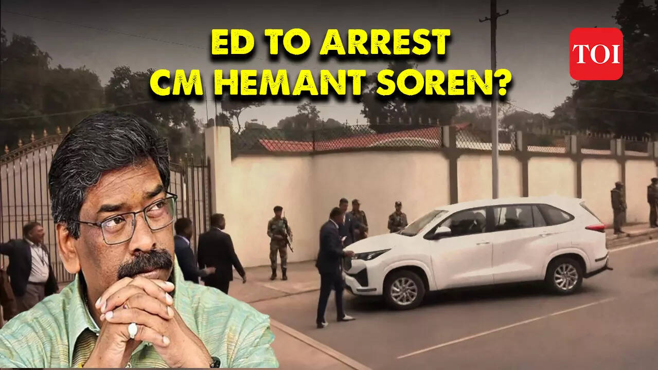 ED arrives at CM Hemant Soren’s residence for questioning in alleged land scam case