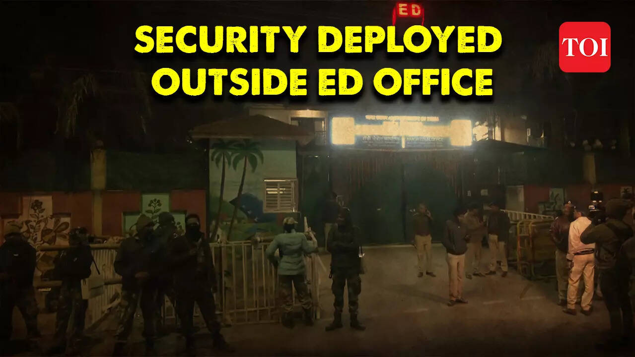 Ranchi (Jharkhand) Security Deployed Outside ED Office, Visuals
