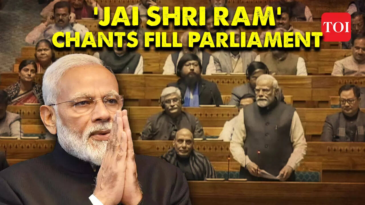 Parliament Budget Session: Members chant 'Jai Shri Ram' upon Prime Minister Modi's arrival
