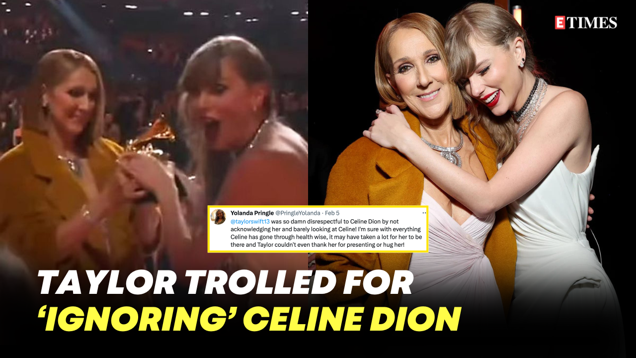 Taylor Swift gets trolled for 'ignoring' Celine Dion on Grammys 2024 stage