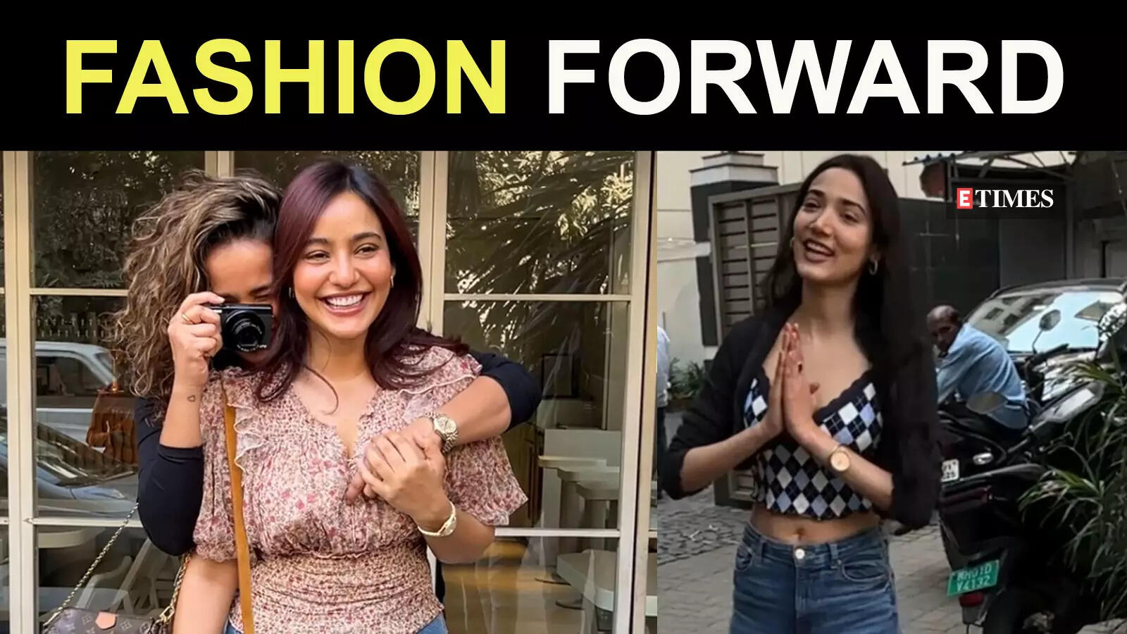 Medha Shankar greets paps with a Namaste; Neha and Aisha Sharma's café ...