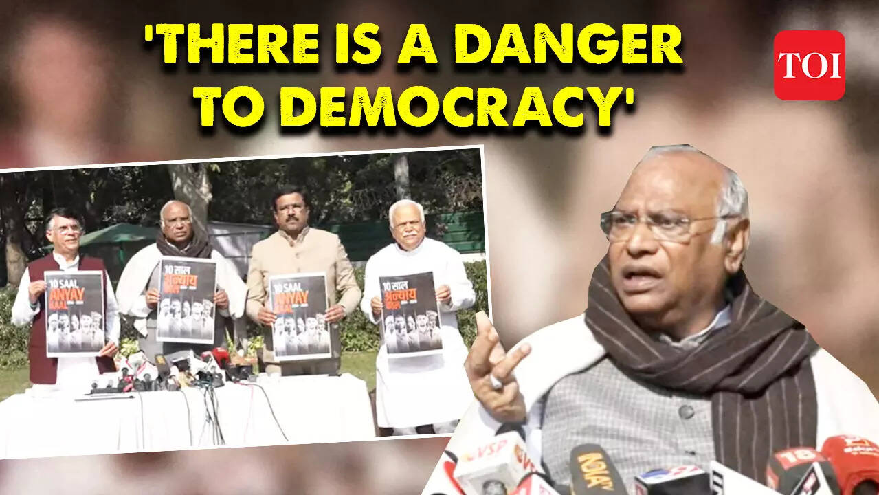 Congress president Mallikarjun Kharge releases 'Black Paper' against Modi govt, says ...