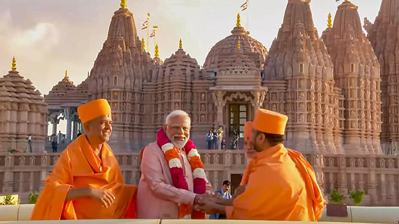 In pics: PM Modi inaugurates first-ever Hindu stone temple in Abu Dhabi