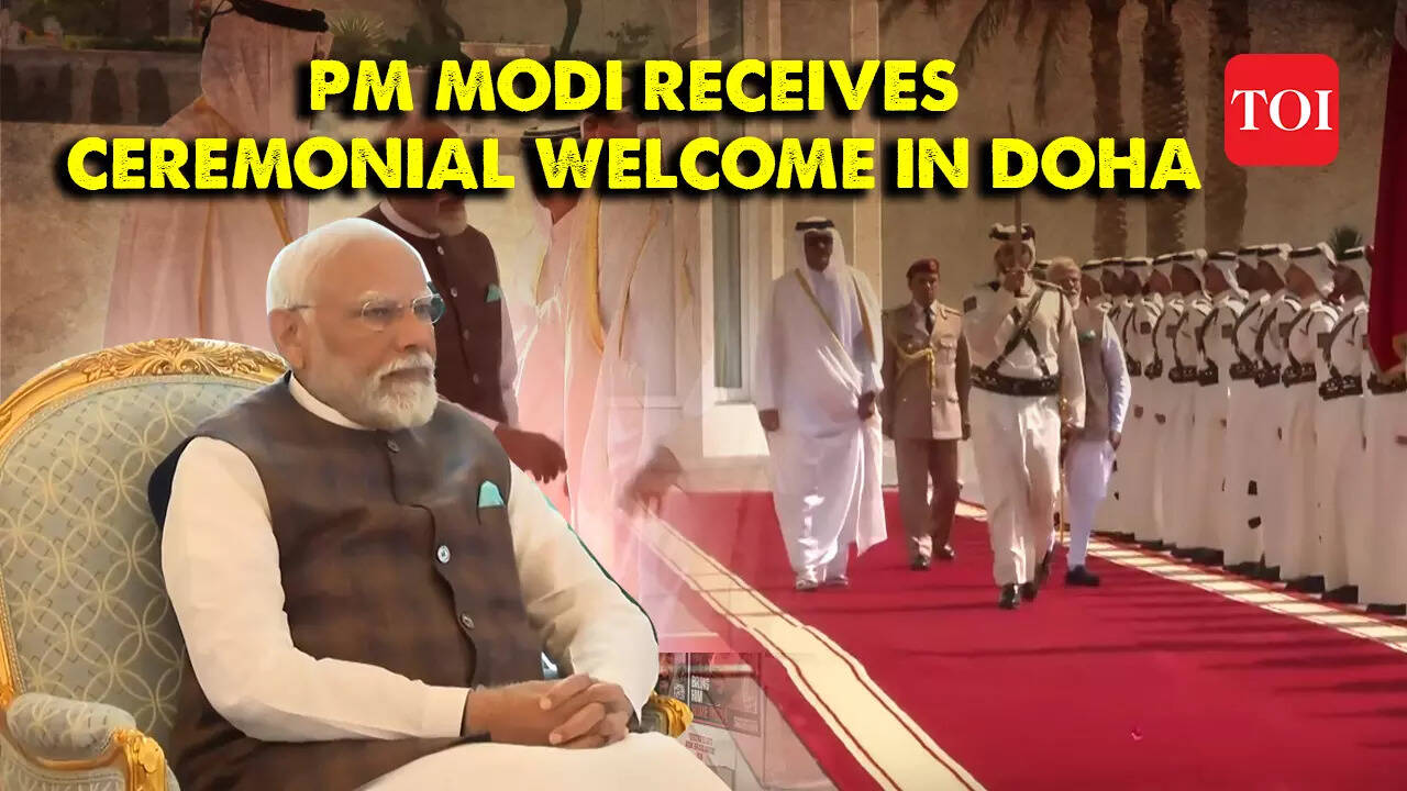 PM Modi receives ceremonial welcome in Doha, holds talks with Emir of Qatar