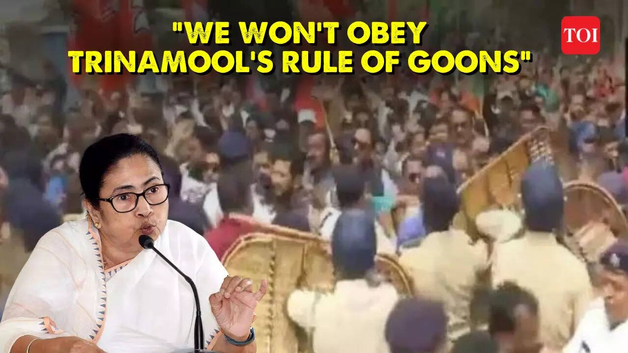 West Bengal: Scuffle breaks out between Police, BJP workers in Siliguri