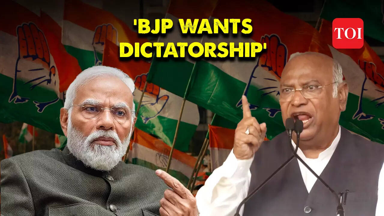 BJP wants dictatorship, says Congress chief Mallikarjun Kharge