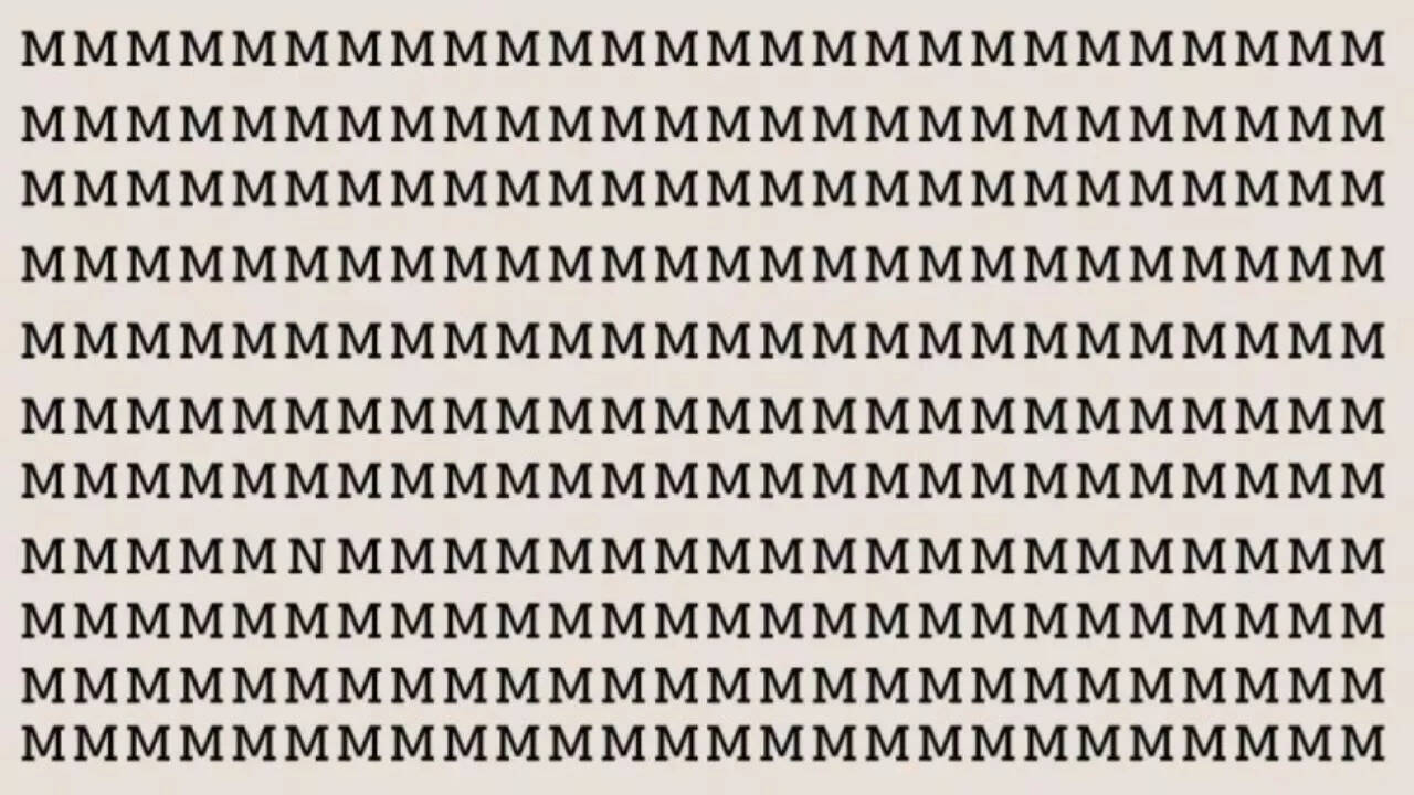 Optical Illusion: Can you spot the N among the Ms in…