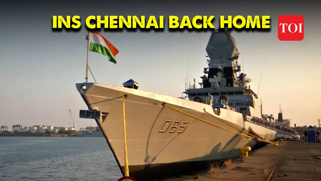 Warship INS Chennai reaches Chennai after rescuing hijacked vessel MV ...