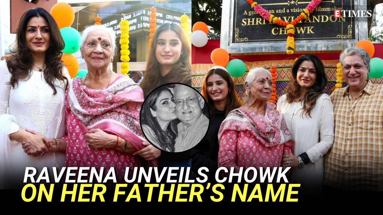 Raveena Tandon unveils a chowk named after her late father, Ravi Tandon | Full Video
