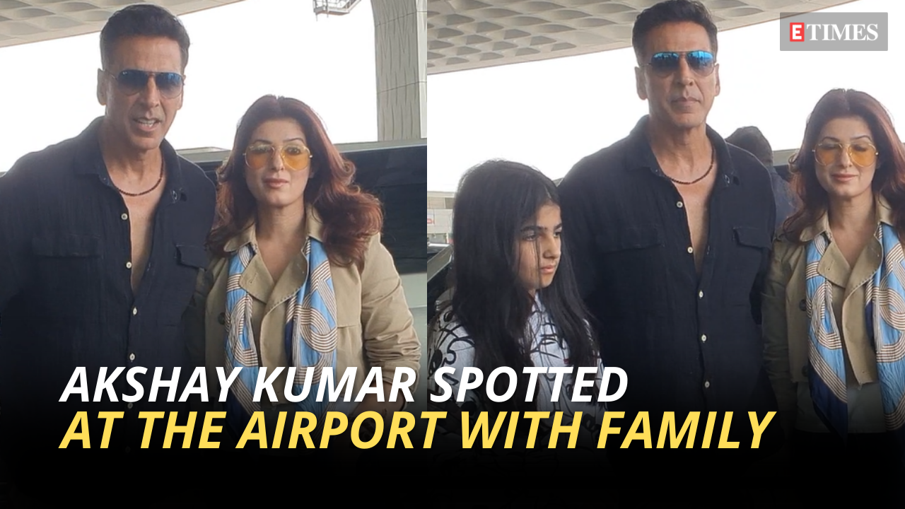 Family goals! Akshay Kumar gets papped at the airport with wife Twinkle Khanna and daughter Nitara