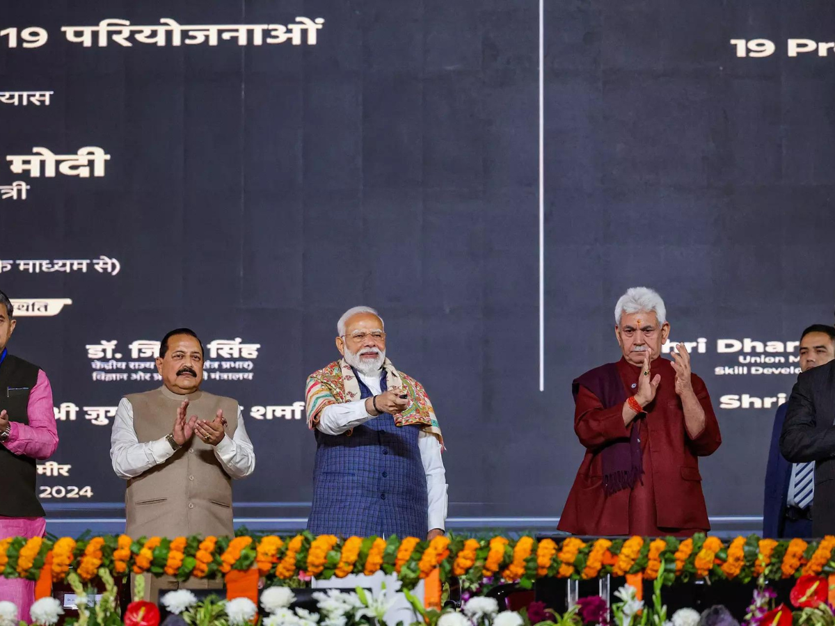 PM Modi lays foundation stone of multiple projects in Jammu