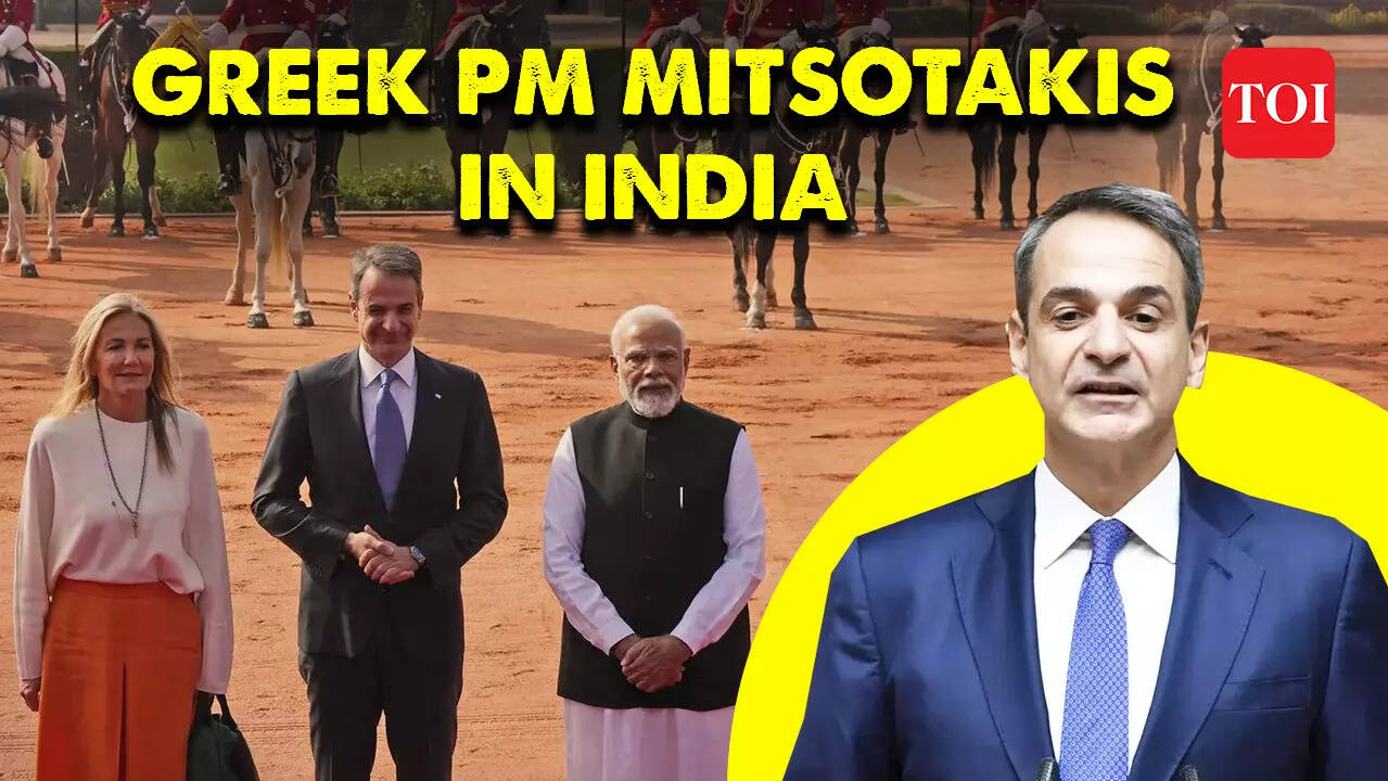 Greek PM Kyriakos Mitsotakis arrives in India to meet PM Narendra Modi