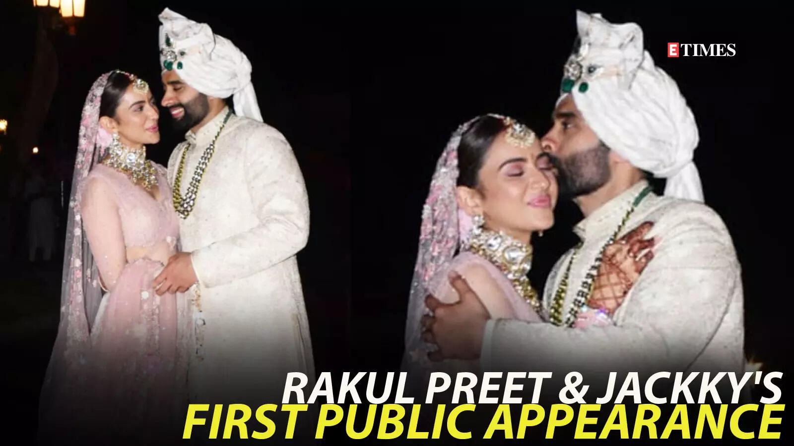 Jackky Bhagnani and Rakul Preet Singh share a sweet kiss in public debut