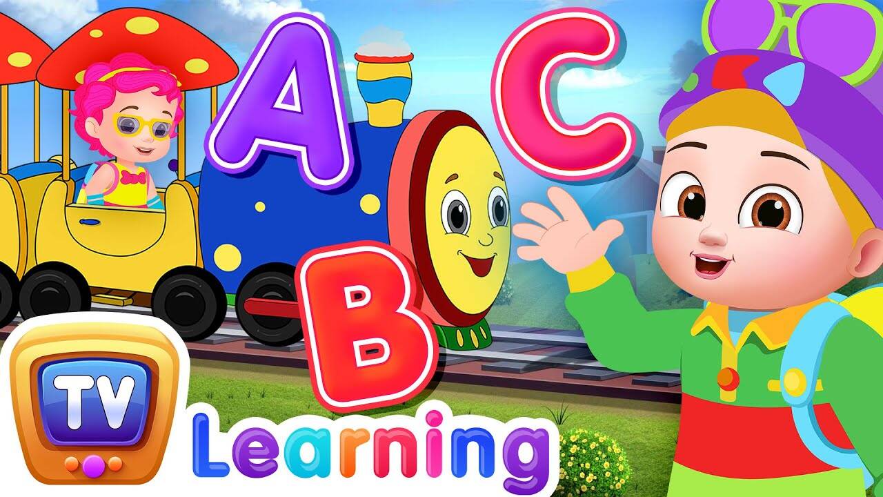 English Kids Poem: Nursery Song in English 'ABC Animal Train Phonics'