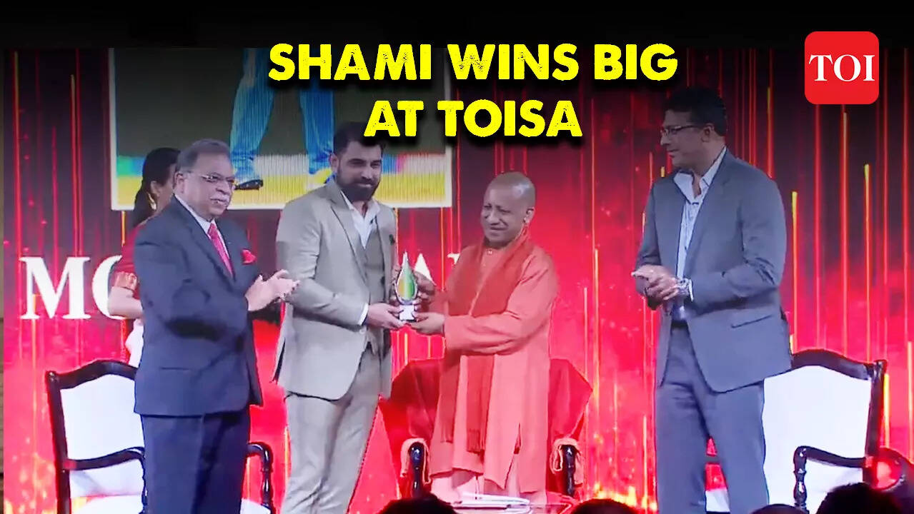 Watch: Mohammed Shami awarded Breakthrough Performer of the Year Award at TOISA