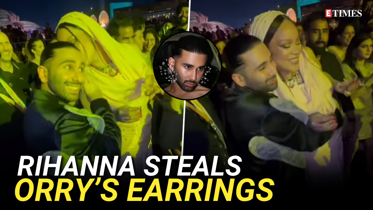 Orry hugs Rihanna in viral video, singer steals his earrings | Anant ...