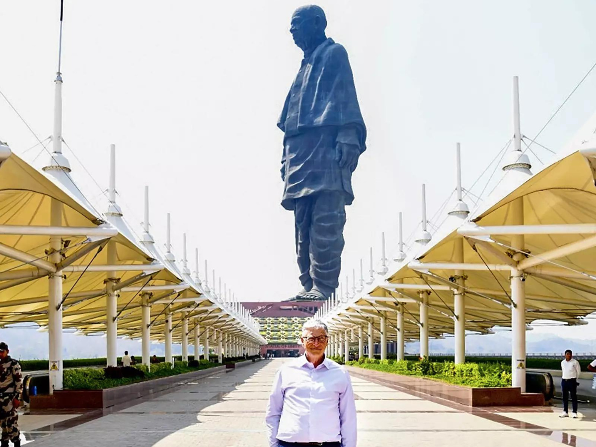 In pics: Bill Gates praises 'impressive' Statue of Unity as ...