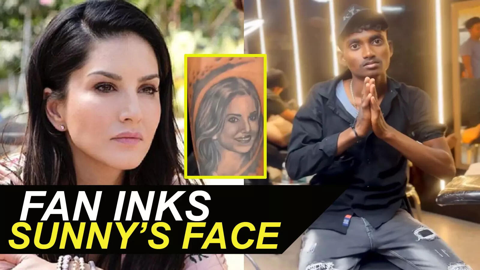 Viral video! Sunny Leone's fan inks her face on this part of his body, husband Daniel Weber reacts