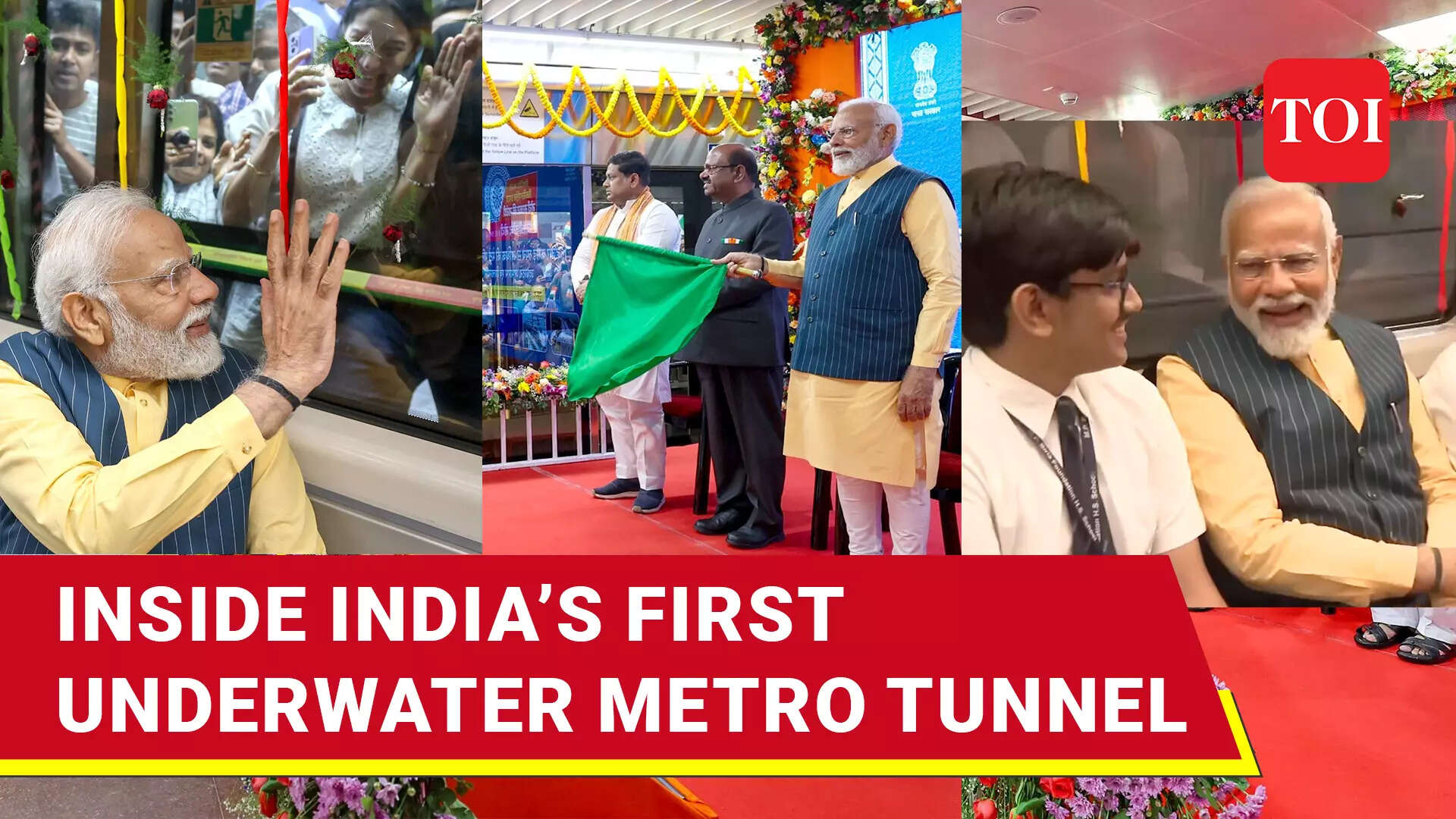 PM Modi inaugurates India’s first Underwater Metro in Kolkata, takes ...