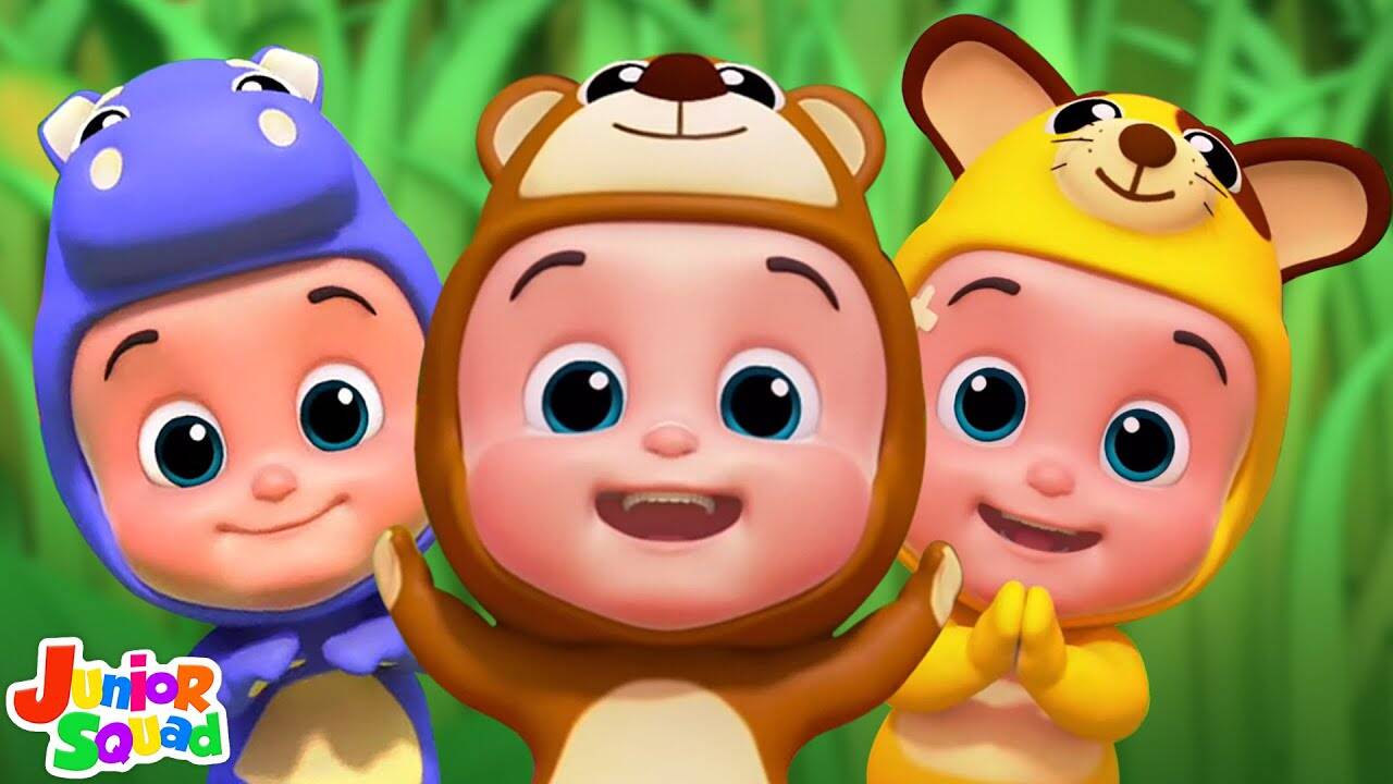 English Kids Poem: Nursery Song in English 'Five Little Babies Jumping ...